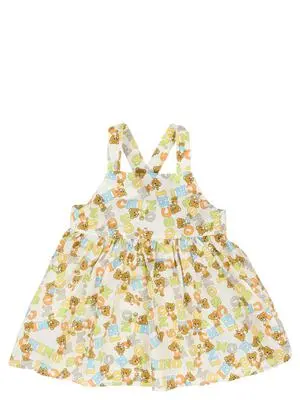 Moschino Teddy Bear Print Square Neck Dress - Multicolor