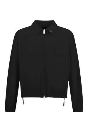 Herno Zippered Shirt Jacket With Drawstring Hem - Black