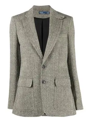 Polo Ralph Lauren Tailored Herringbone Suit Coat - Gray