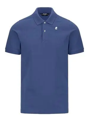 K-WAY Vinnie Logo Patch Polo Shirt - Blue