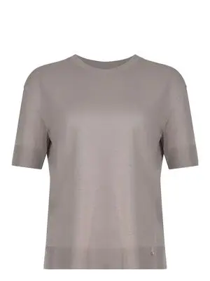 Herno Short-sleeve Crew Neck Sweater - Gray