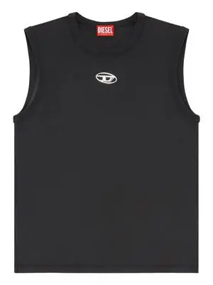 DIESEL® Metallic Oval D Slim Fit Tank Top - Black