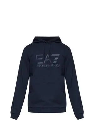 EA7 Logo Hoodie - Black
