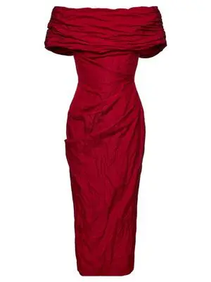 MAGDA BUTRYM Magda Butrym Off-the-Shoulder Draped Midi Dress