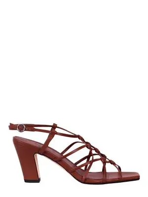 AeydĒ Acacia Open Toe High Heel Sandals - Red