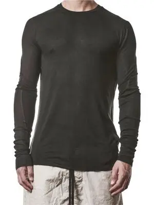 THOM KROM Long-sleeved Crewneck T-shirt - Black