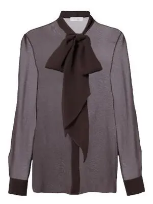 GABRIELA HEARST Gabriela Hearst Tie-Neck Silk Blouse