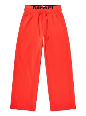 DIESEL® Logo Waistband Drawstring Track Pants - Red