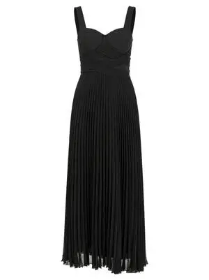 PATRIZIA PEPE Patrizia Pepe Sleeveless Strapless Pleated Bustier Dress