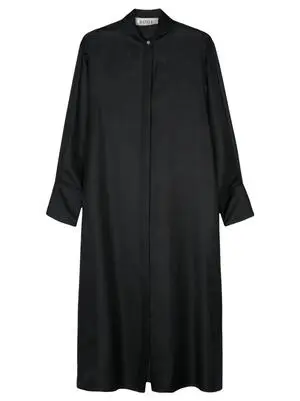 RÓHE Silk Shirt Dress With Cut-out Detail - Black