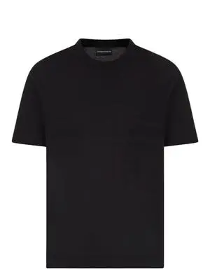 Emporio Armani Crewneck Short-sleeved T-shirt - Black