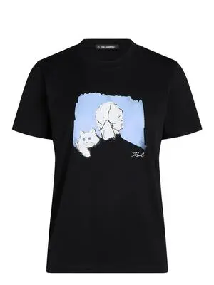 Karl Lagerfeld Portrait T-shirt - Black