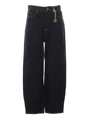 Liu Jo Liu Jo Chain Detail Wide-Leg Jeans Black