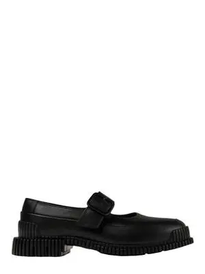 Camper Round-toe Buckle Loafers - Black