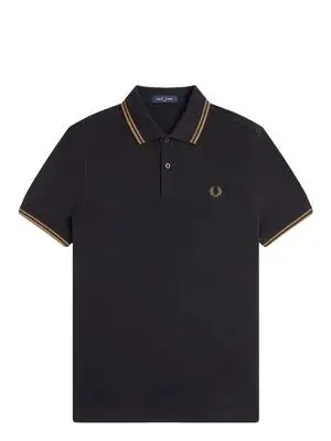Fred Perry Logo-embroidered Polo Shirt - Black