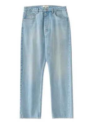 Studio Nicholson Riso Logo Patch Straight Leg Jeans - Blue