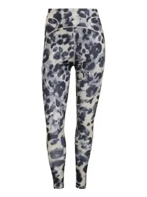 Adidas By Stella McCartney Printed High-rise Performance Leggings - Beige/black