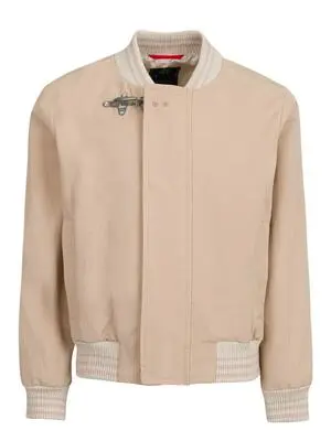FAY Hook-detail Bomber Jacket - Beige