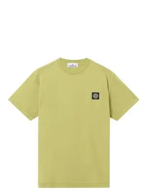 Stone Island Short Sleeve T-shirt In Cotton Jersey - Fern