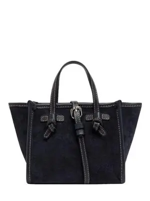 GIANNI CHIARINI Gianni Chiarini Firenze Miss Marcella Suede Leather Handheld Crossbody Bag Blue