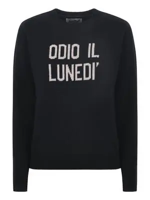 MC2 SAINT BARTH Slogan Knitwear - Black