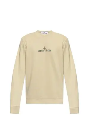Stone Island Stone Island Cotton Crewneck Sweatshirt With Logo Plaster