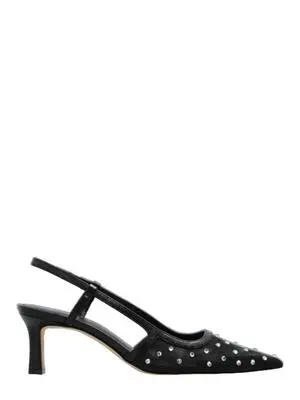 Michael Kors Alora Embellished Mesh Slingback Pumps - Black