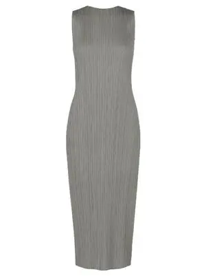 PLEATS PLEASE BY ISSEY MIYAKE Lucid Pleats Sleeveless Dress - Grey