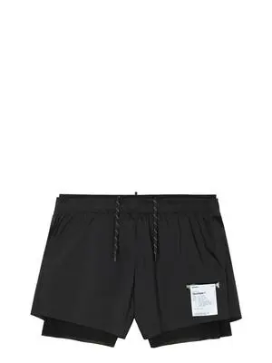 Satisfy Techsilk Layered Shorts - Black