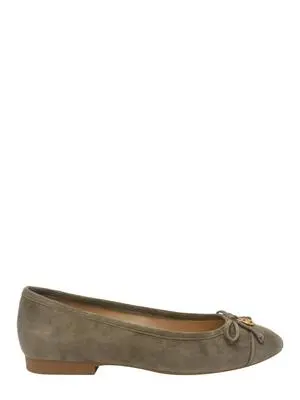 Michael Kors Piper Flex Ballet Flats With Bow Detailing - Green