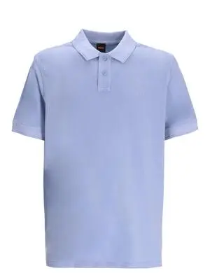 Hugo Boss Logo-print Cotton Polo Shirt - Blue