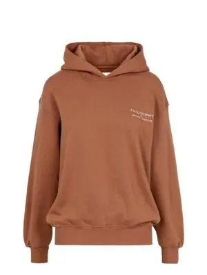 Philosophy Di Lorenzo Serafini Long Sleeve Hooded Sweatshirt - Brown