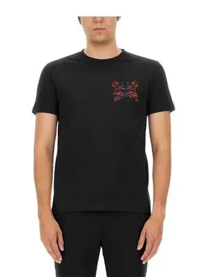 Paul Smith Graphic Printed Crewneck T-shirt - Black