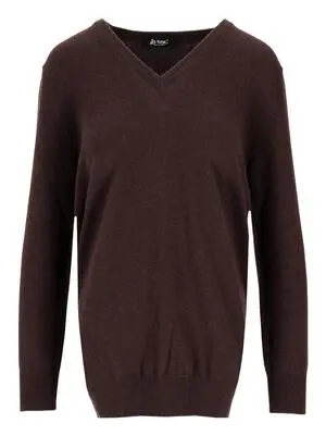 Lela Rose V-neck Pullover Sweater - Black