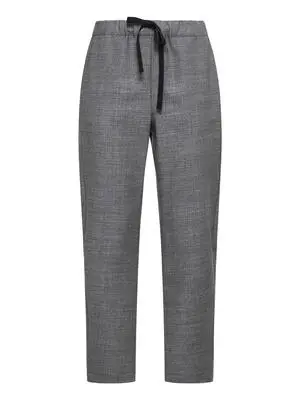 SEMICOUTURE Tapered Virgin Wool Pants - Gray