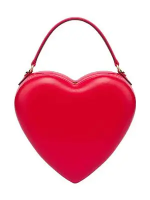 Moschino Heart-shaped Leather Tote Bag - Red