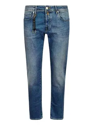 Incotex Stonewashed Slim Cut Jeans - Blue