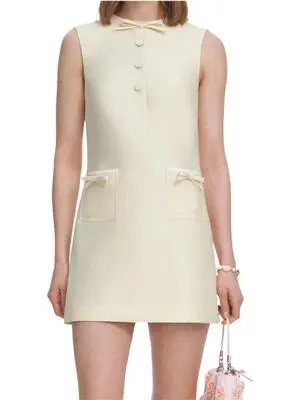 SELF-PORTRAIT Bow Dress - Yellow