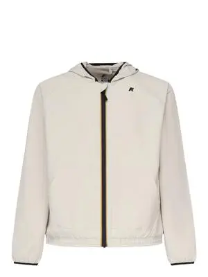K-WAY K-Way Hooded Zip Jacket With Logo Detailing White