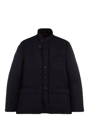 FAY Quilted Jacket With Iconic Toggle Closure - Black