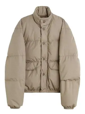 Our Legacy Inhale Press-stud Puffer Jacket - Beige
