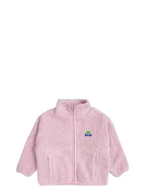 American Vintage Logo Zip-up Fleece Sweatshirt - Pink