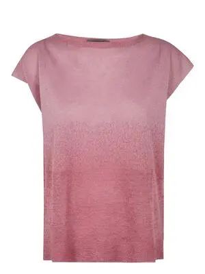 D.exterior Gradient Effect T-shirt - Peony