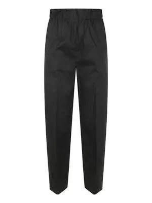 TWINSET Elasticated Waist Tapered Leg Trousers - Black