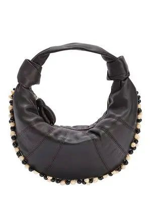 LEMAIRE Fortune Mini Bag With Beads - Brown