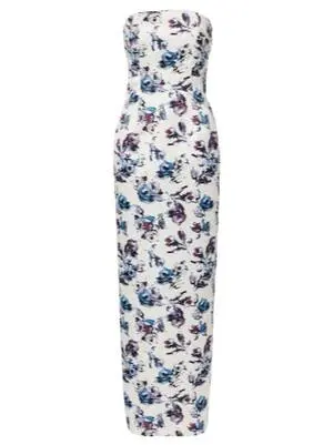 EMILIA WICKSTEAD Laelia Floral Bustier Gown - White