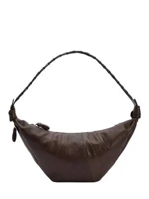 LEMAIRE Lemaire Woven Chevron Croissant Bag Brown