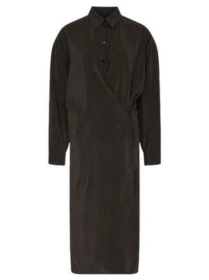 LEMAIRE Lemaire Twisted Pleated Shirt Skirt Brown