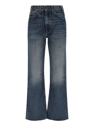 NILI LOTAN High Waist Denim Trousers - Blue