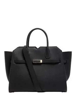 VALEXTRA Double Handle Shoulder Bag - Black